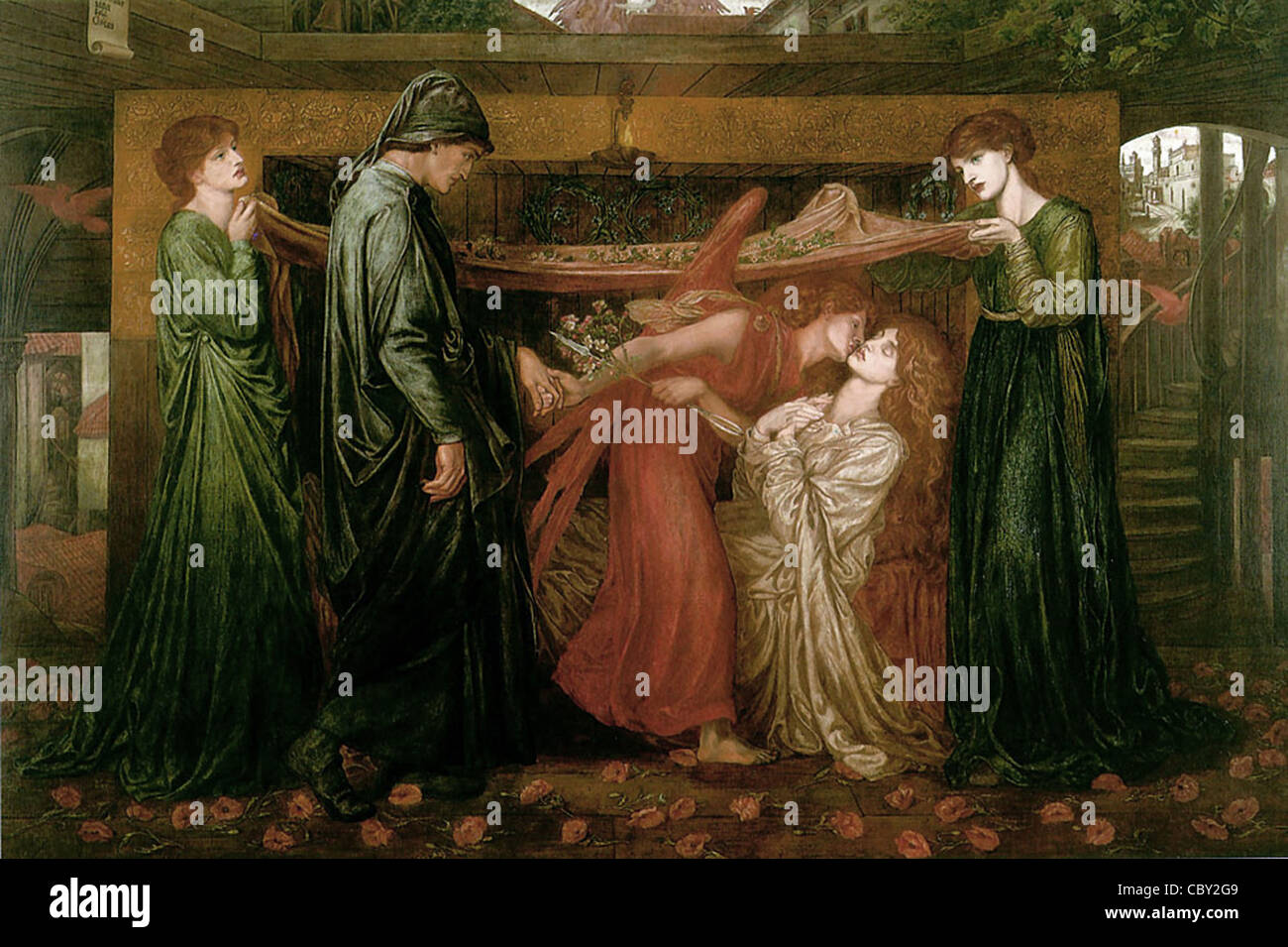 Dante Gabriel Rossetti Dream at the Time of the Death of Beatrice Stock ...