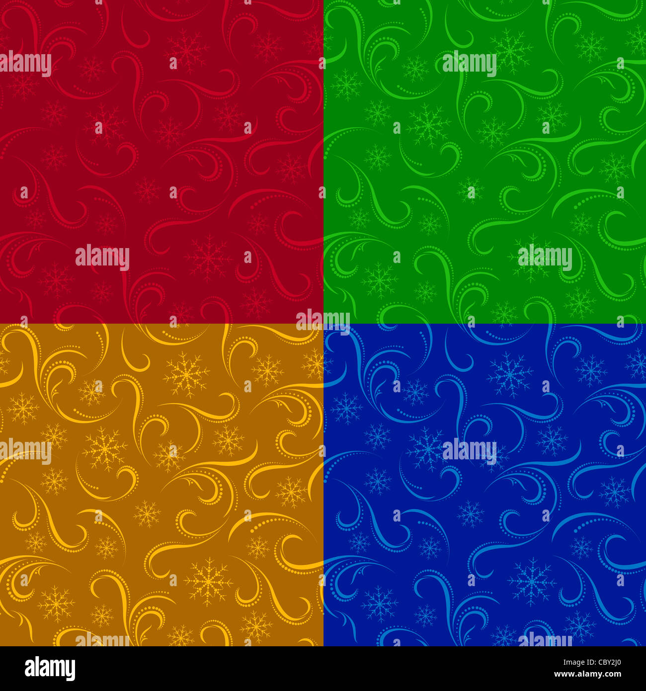 Four Winter seamless pattern. Christmas backgrounds for design Stock ...