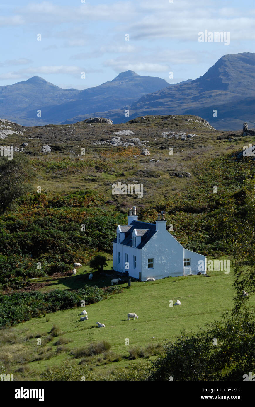 Highland Cottage at the headland of Camas an Leim looking down Upper ...
