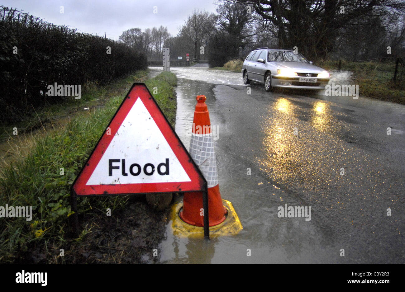 Flooding on roads Stock Photo - Alamy