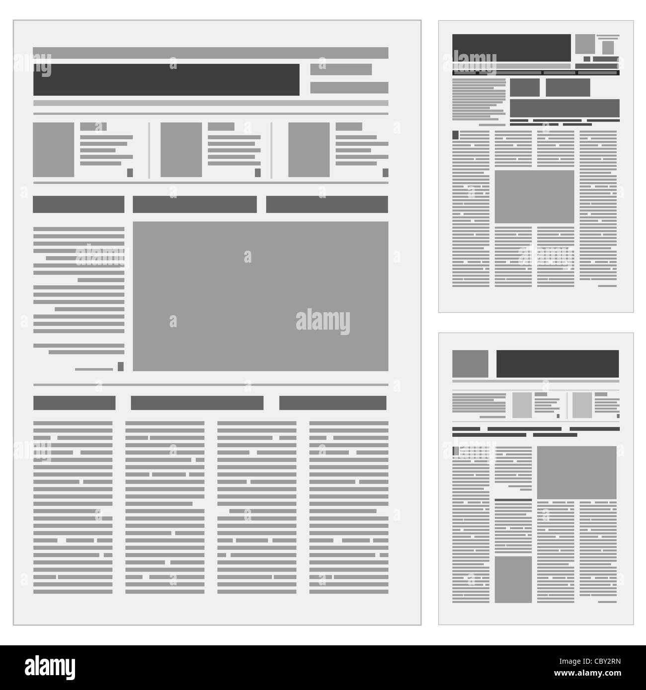 Set the number one newspaper. Illustration on white background Stock ...