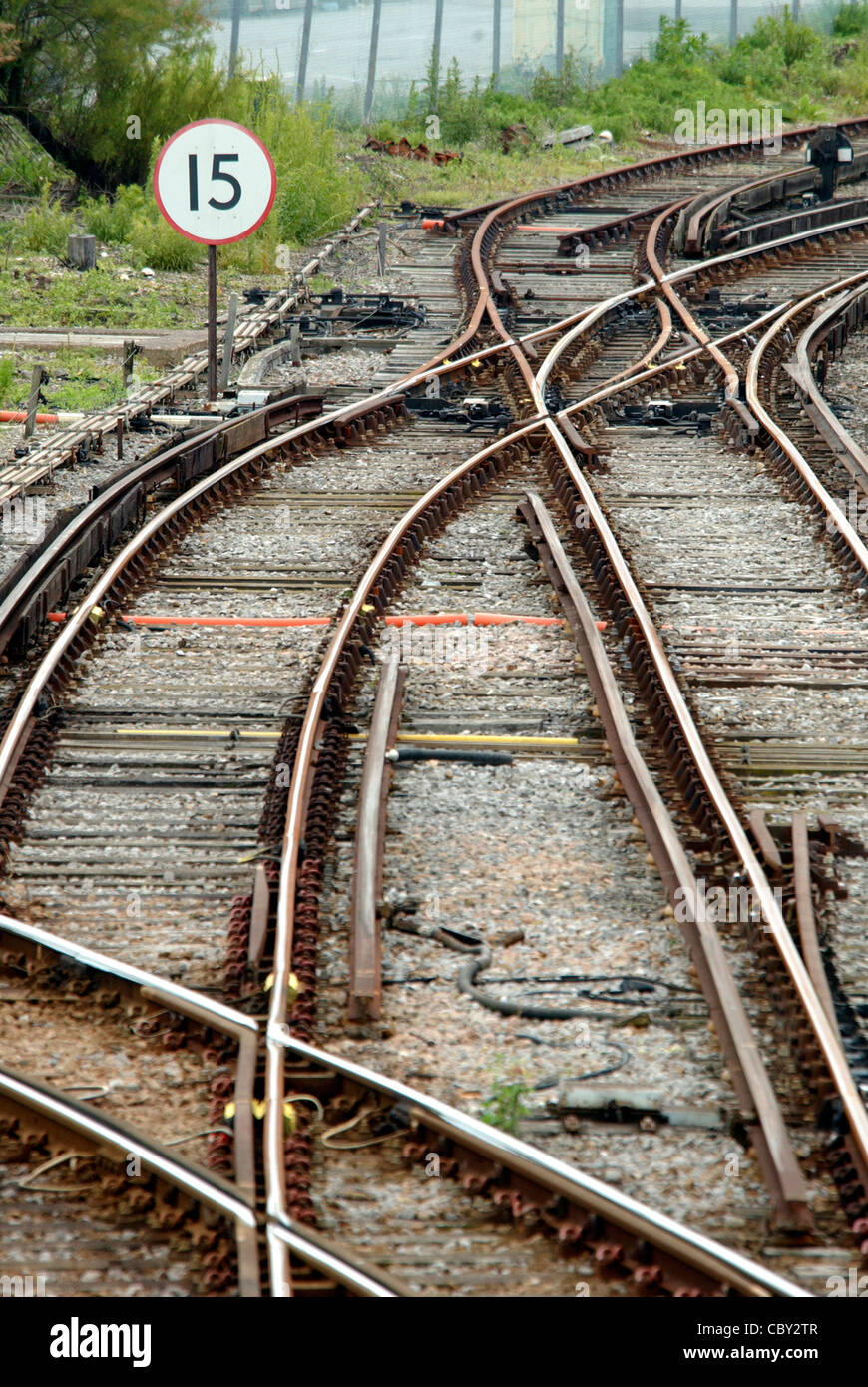 Fork in railway tracks hi-res stock photography and images - Alamy