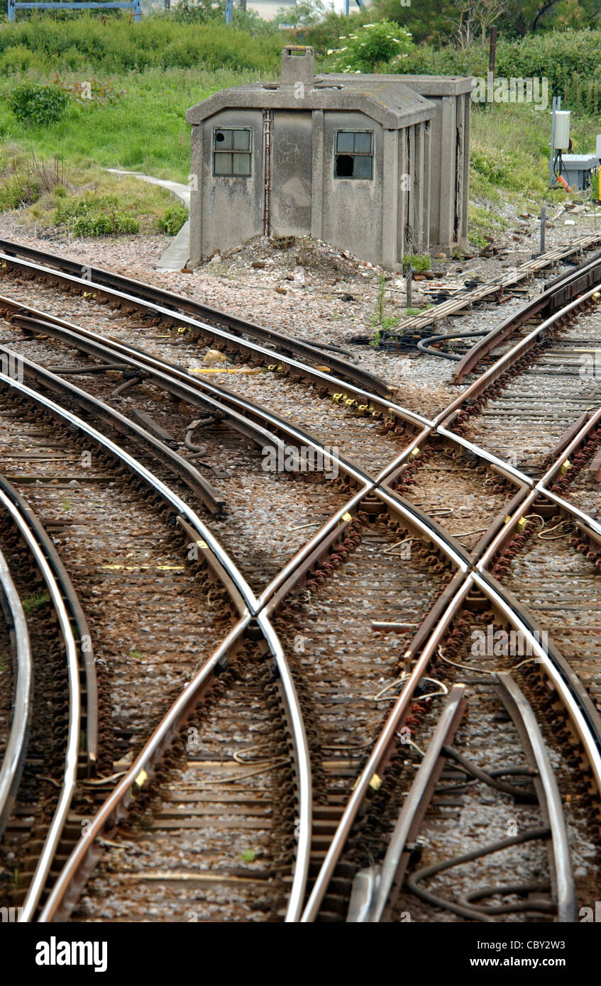 Fork in railway tracks hi-res stock photography and images - Alamy