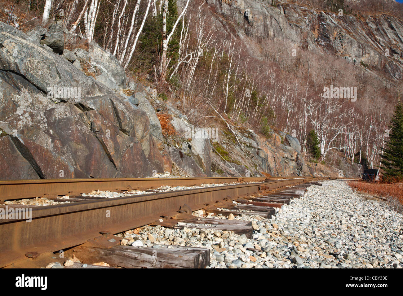Railroad Track in White Mountain National Forest Stock Photo - Alamy