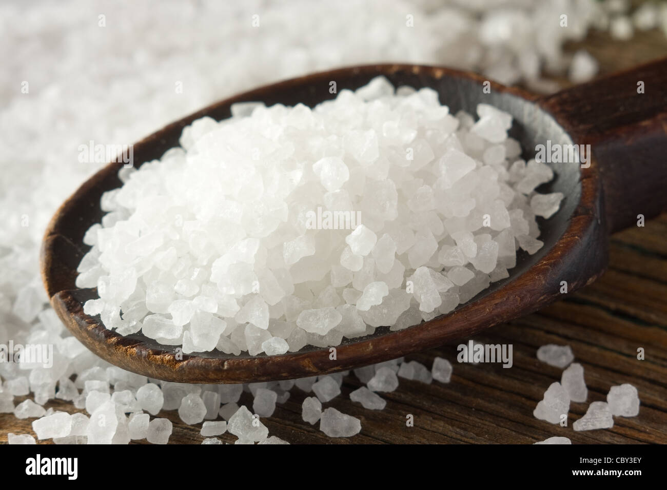 Natural sea salt spoon hi-res stock photography and images - Alamy