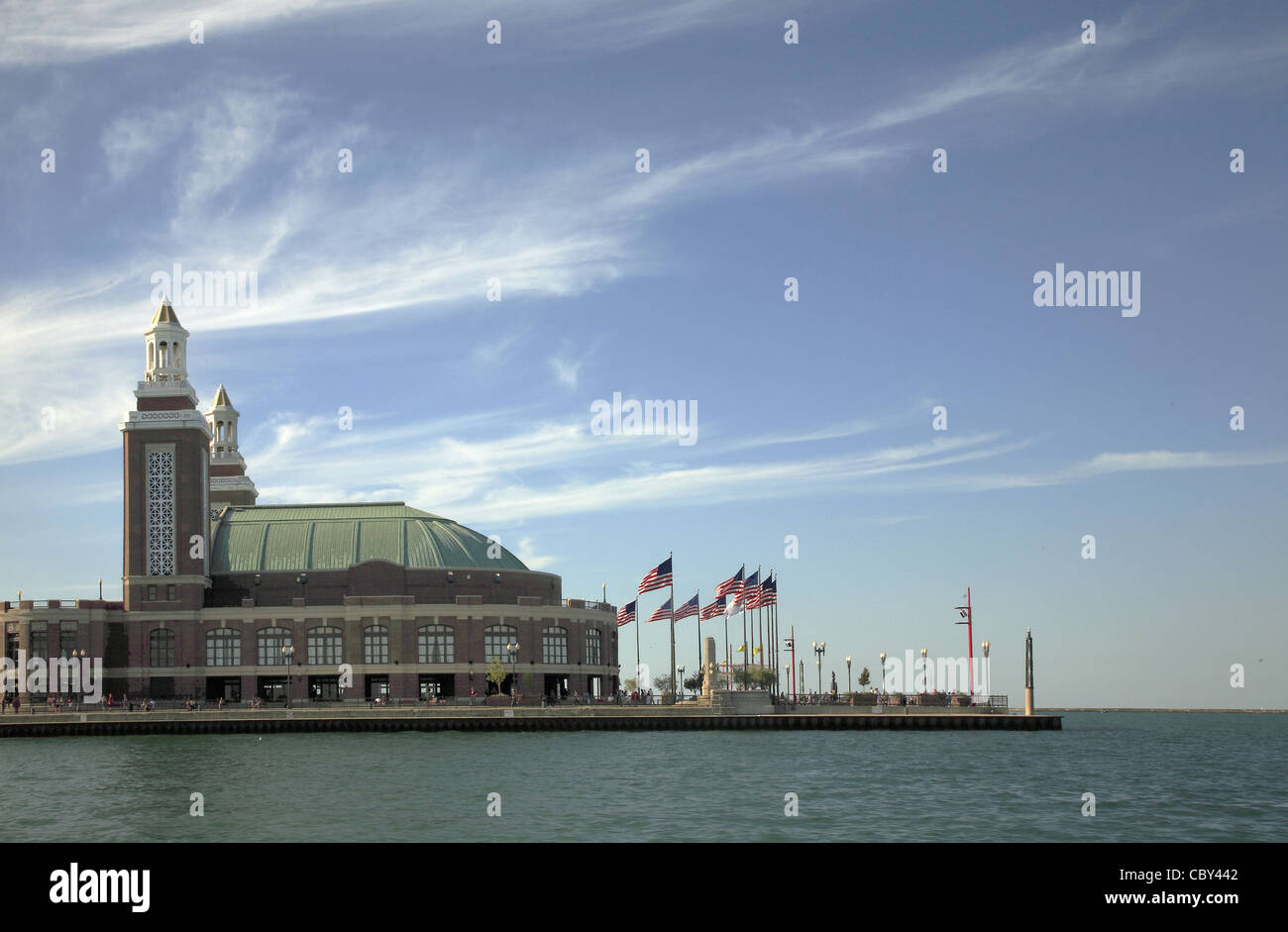 The Auditorium at the end of Navy Pier Chicago Stock Photo - Alamy