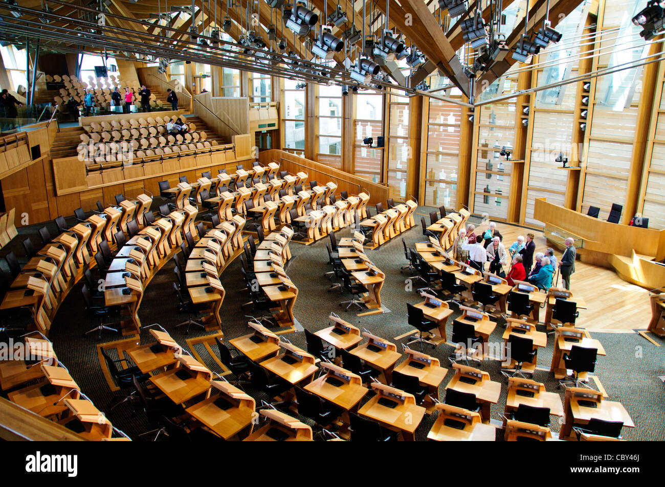 Scottish Parliament Building,Inner Chamber,Scottish Debating MSPs ...