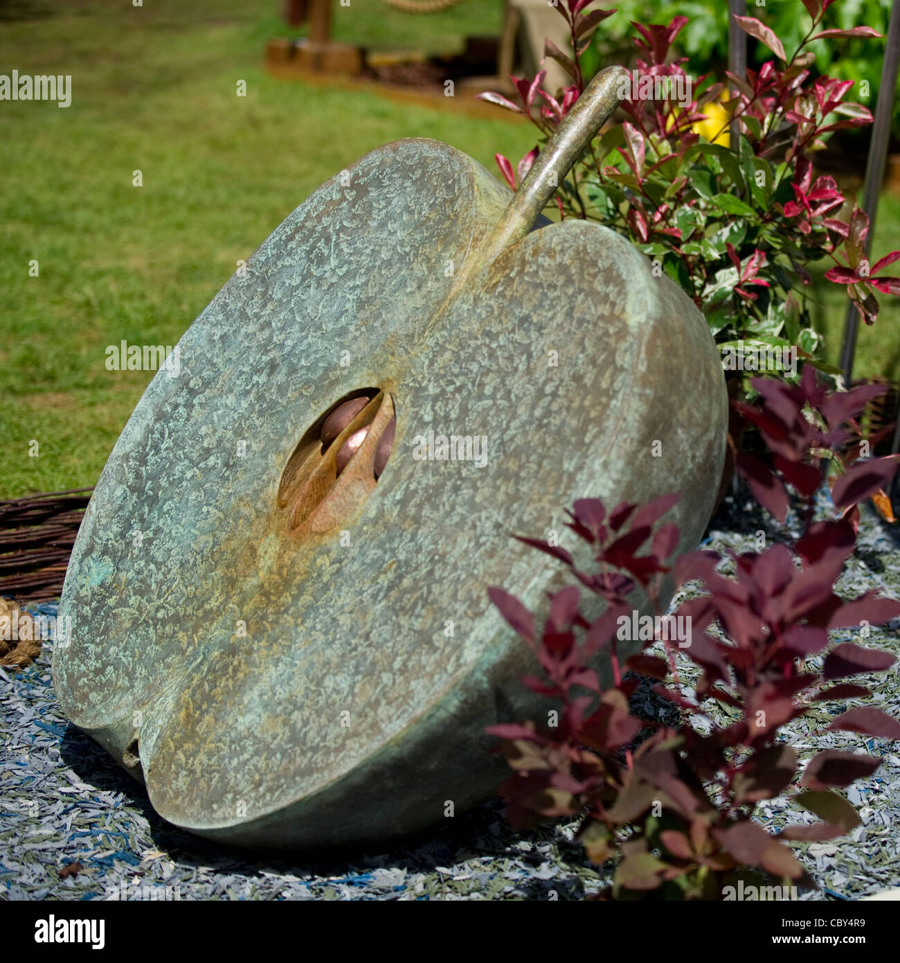 Apple Sculpture on Display at the Royal Hampton Court Flower Show Stock ...