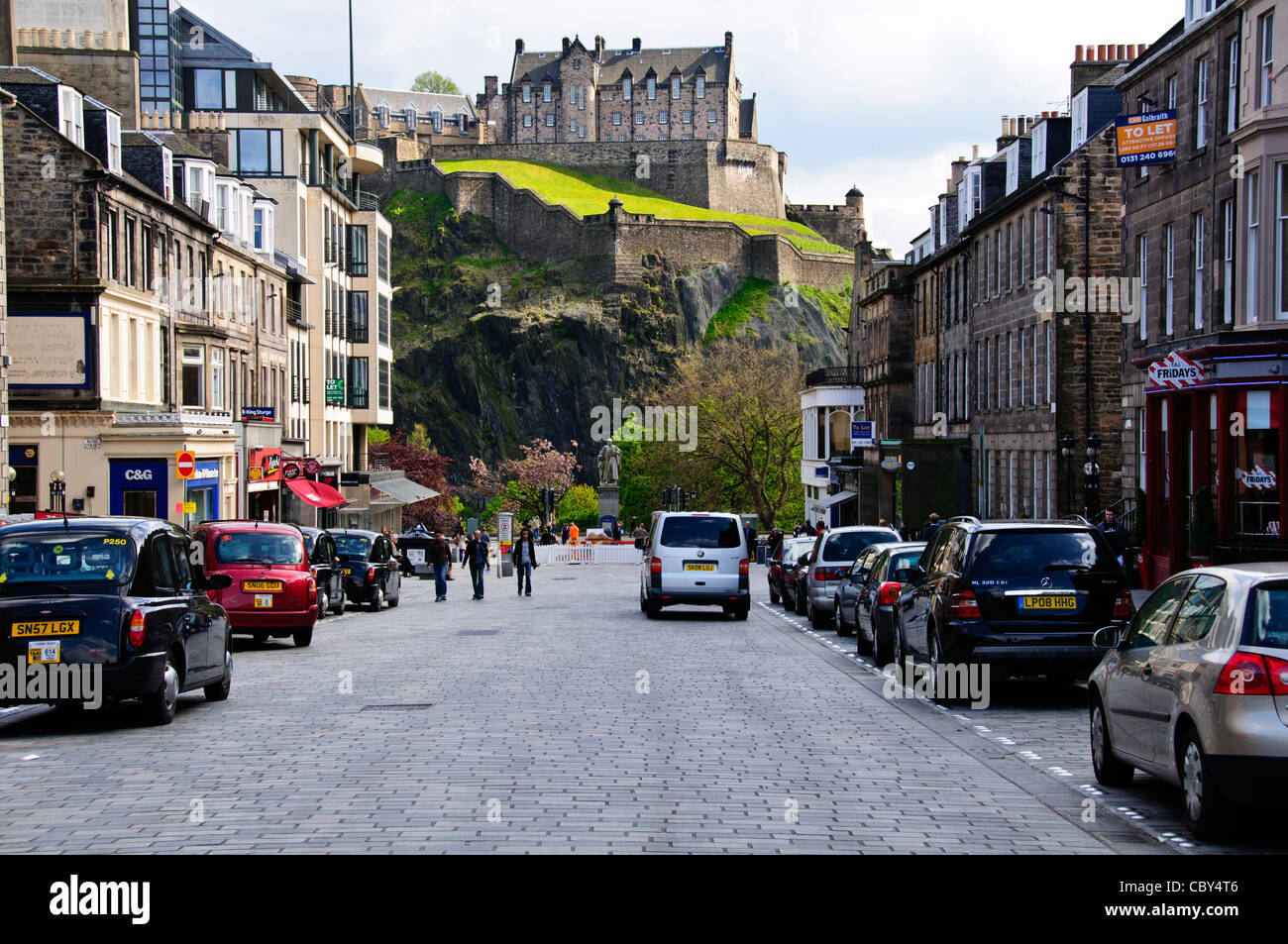Castle Views of Princess Street, Edinburgh,Scotland Stock Photo - Alamy