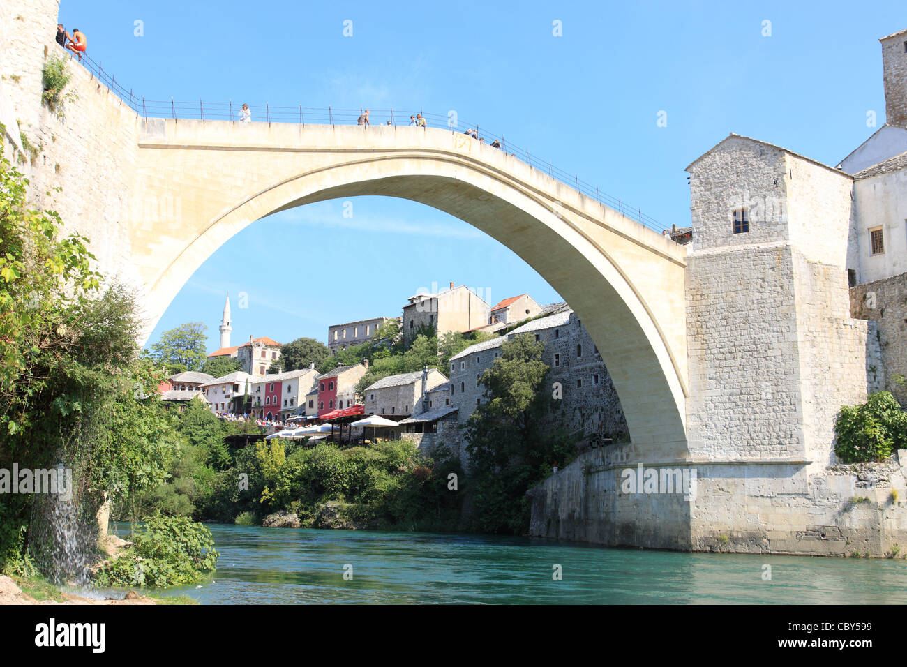 Famous Mostar Bridge Stari Most in Bosnia (World Heritage List Stock ...