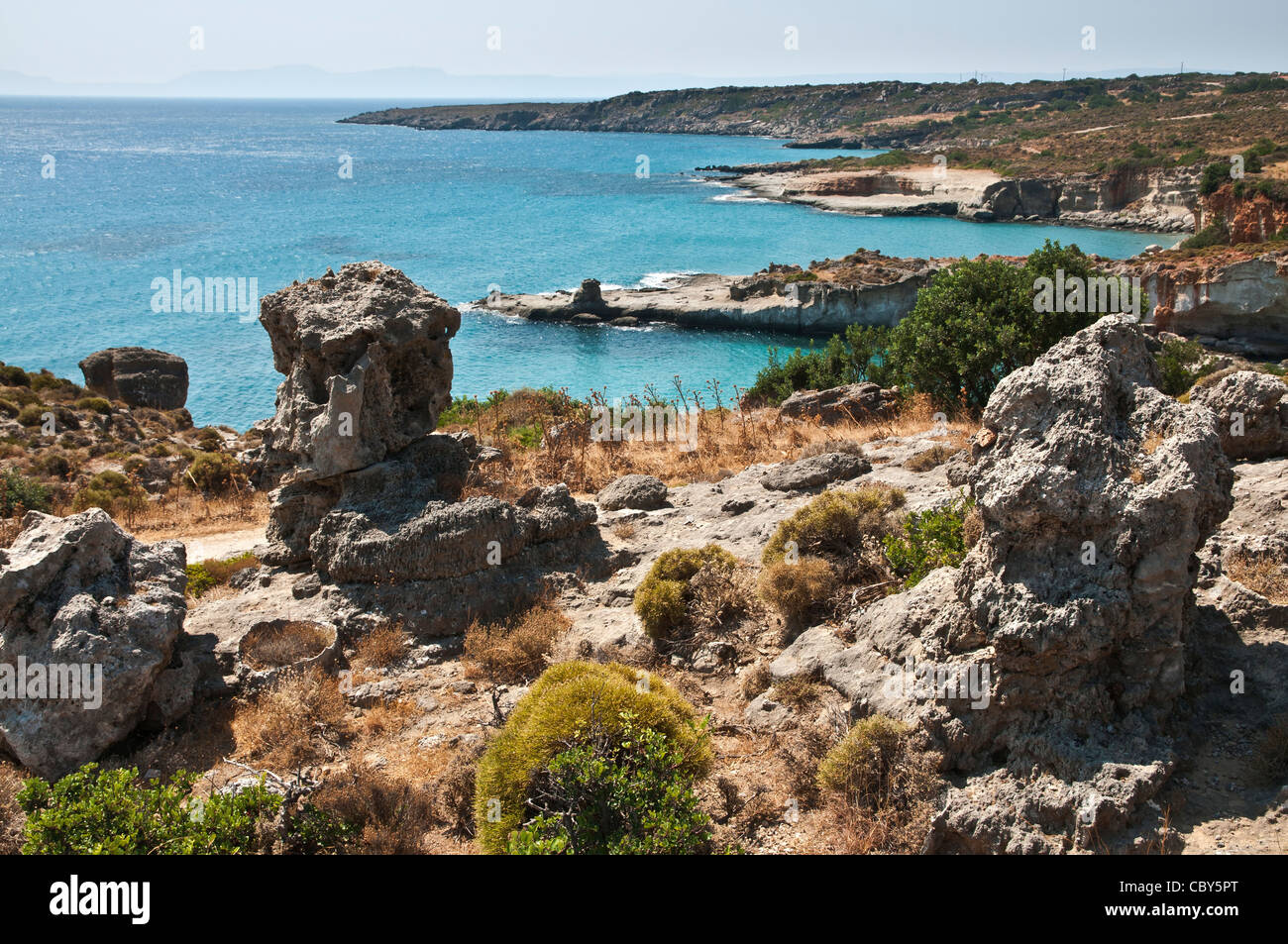 Remains of a petrified forest at Agia Marina near Cape Maleas, south of Neapoli, Vatika ...