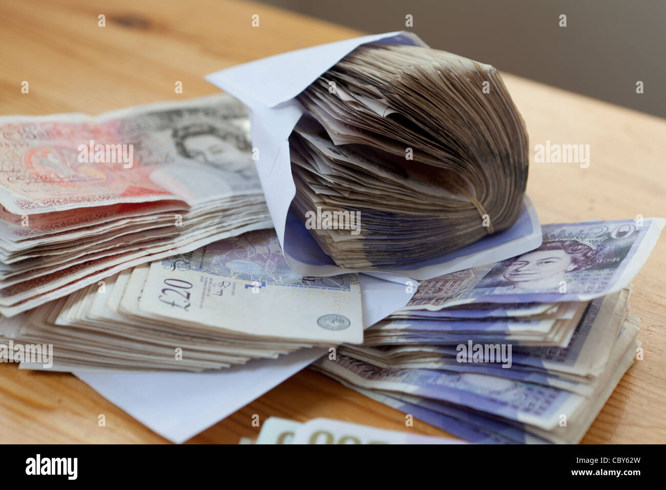 Stash of UK Pound Sterling Stock Photo - Alamy