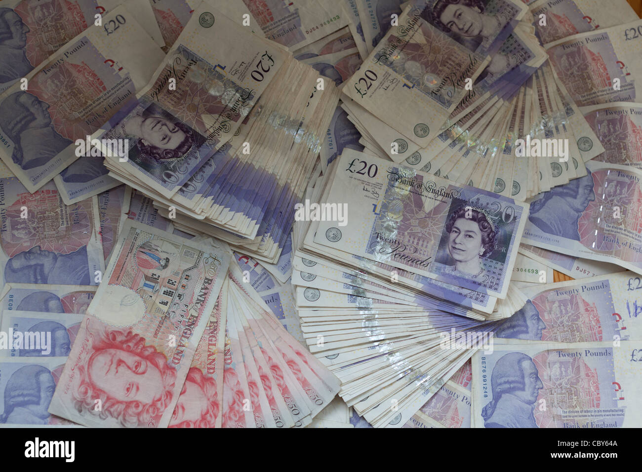UK pound sterling banknotes Stock Photo - Alamy