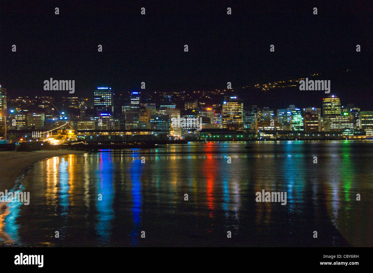Harbour night wellington new zealand hi-res stock photography and ...