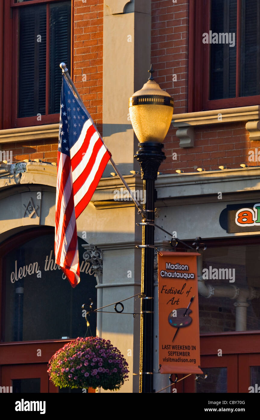 Street light flag High Resolution Stock Photography and Images - Alamy