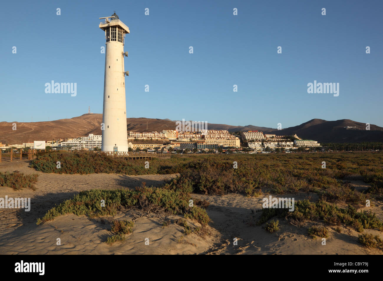 Morro jable lighthouse fuerteventura hi-res stock photography and ...