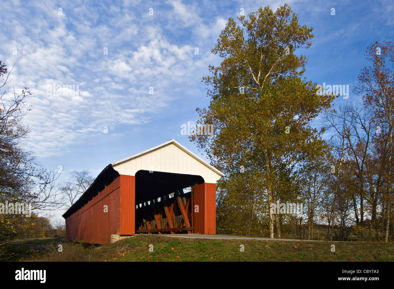 The Scipio Covered Bridge on Sand Creek in Jennings County, Indiana ...