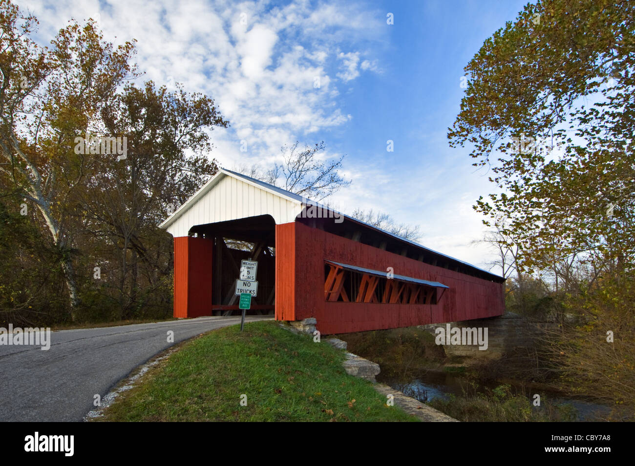 The Scipio Covered Bridge on Sand Creek in Jennings County, Indiana ...