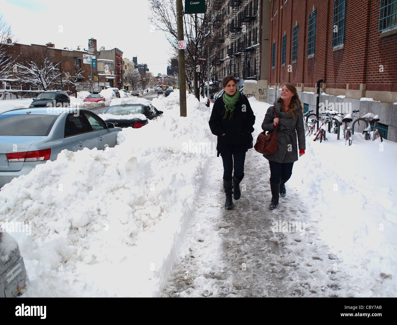 Walking after snow storm hi-res stock photography and images - Alamy