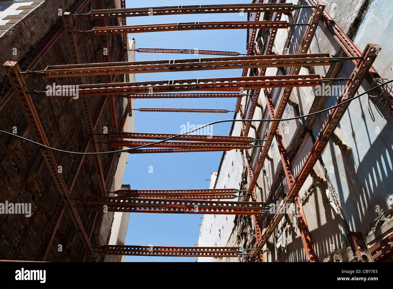 Construction support beams in Madrid, Spain, Europe Stock Photo - Alamy