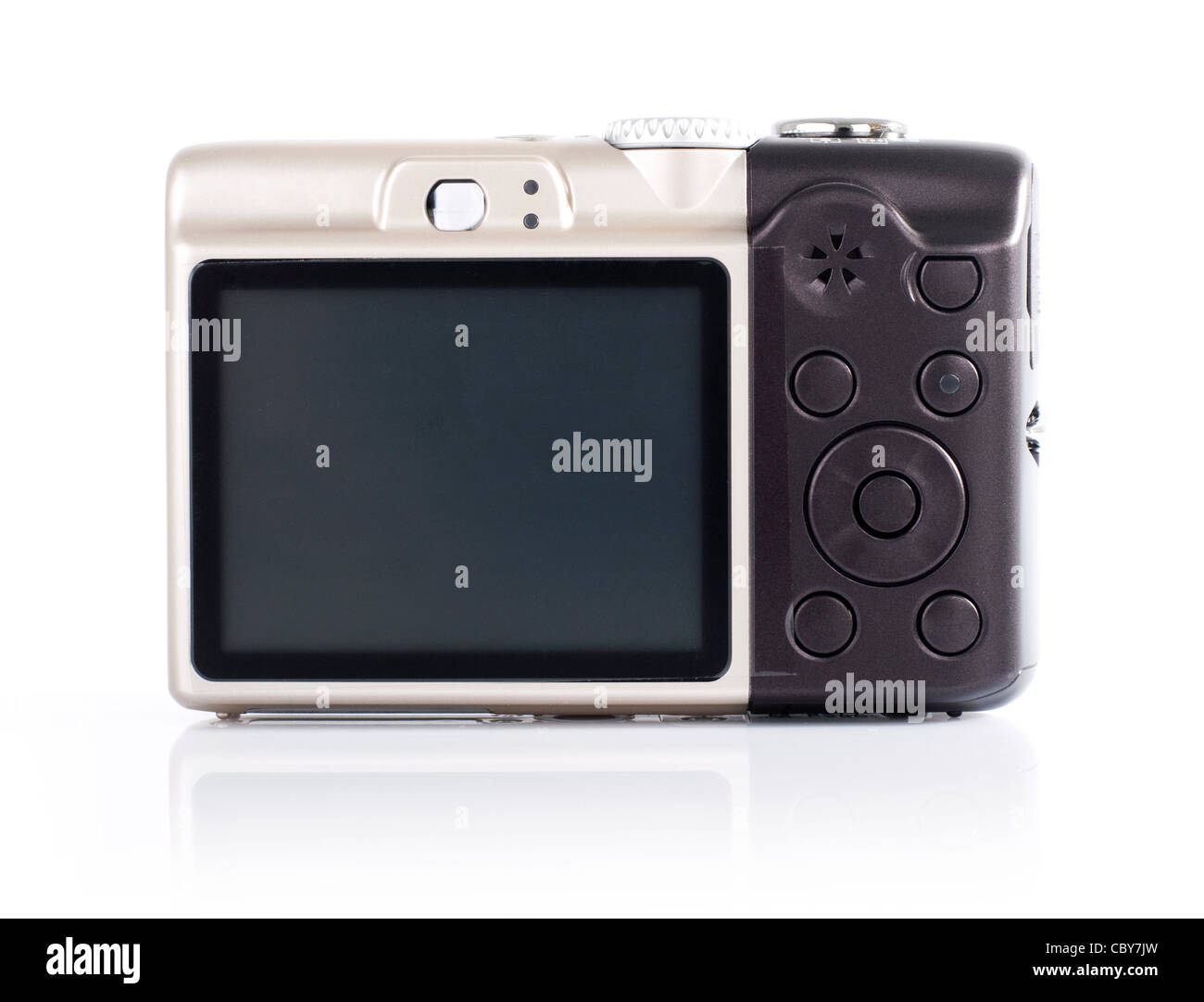 Point and shoot camera isolated on white background Stock Photo - Alamy