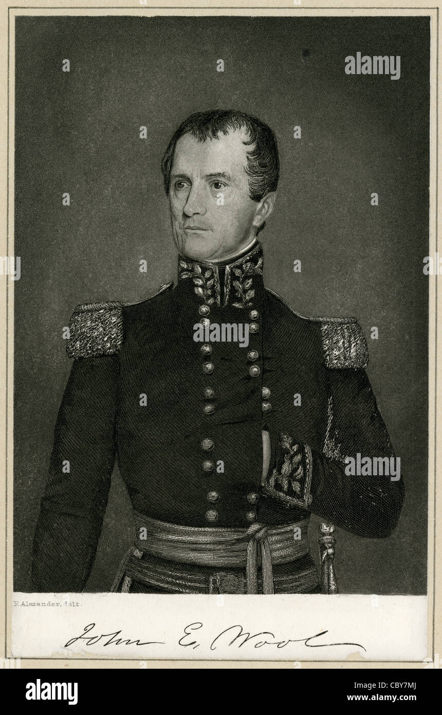 Circa 1860s engraving of John E. Wool Stock Photo - Alamy