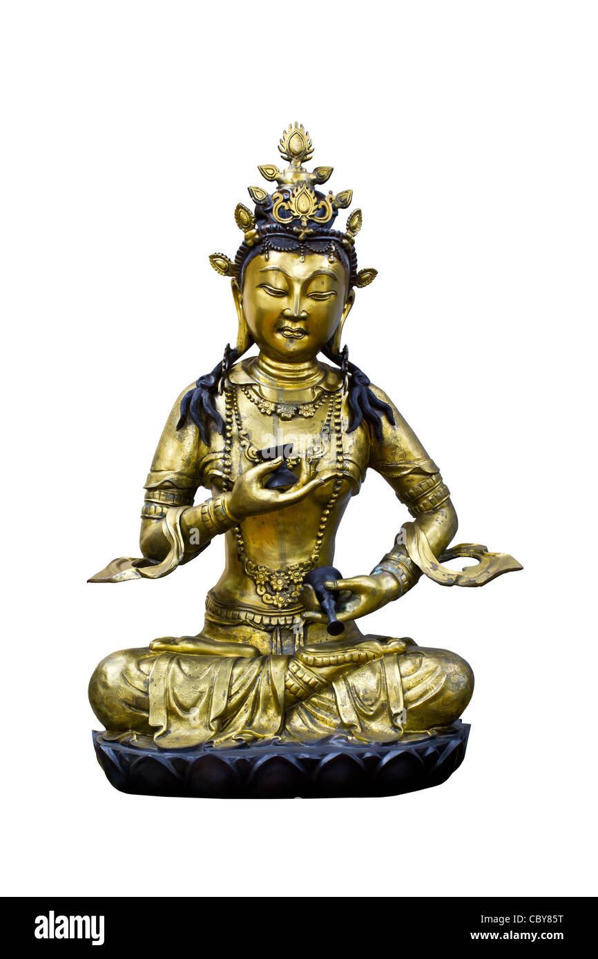 Statue of Vajrasattva on a white background Stock Photo - Alamy