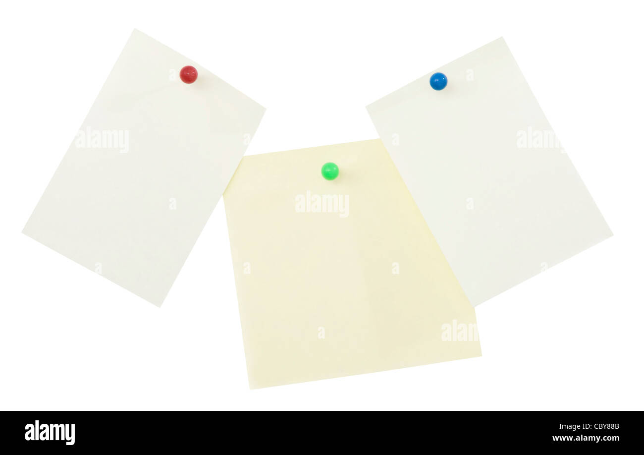 Sticky memo notes isolated on white background with clipping path Stock ...