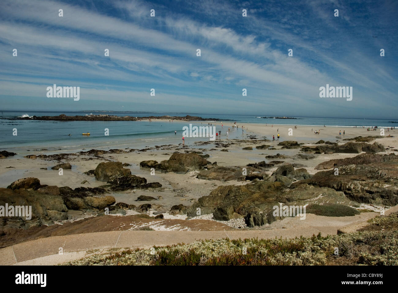 Landscape of South African beach taken at big bay Cape Province Stock ...
