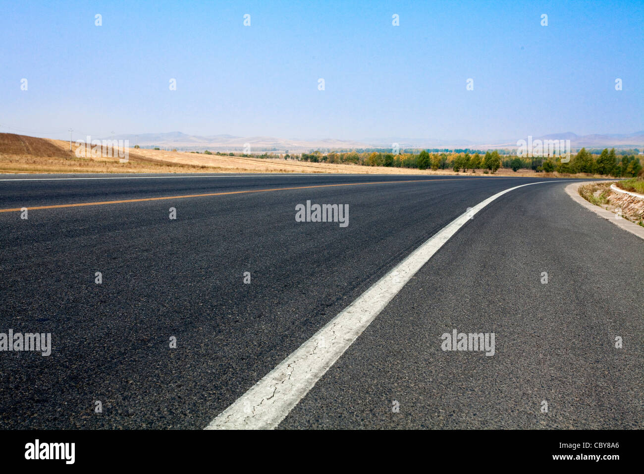 Highway from a low angle Stock Photo - Alamy