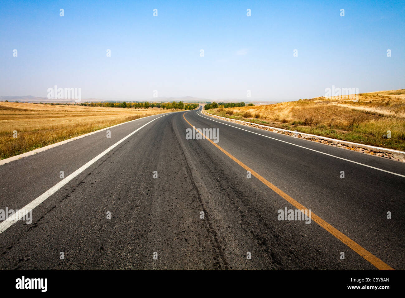 Highway from a low angle Stock Photo - Alamy