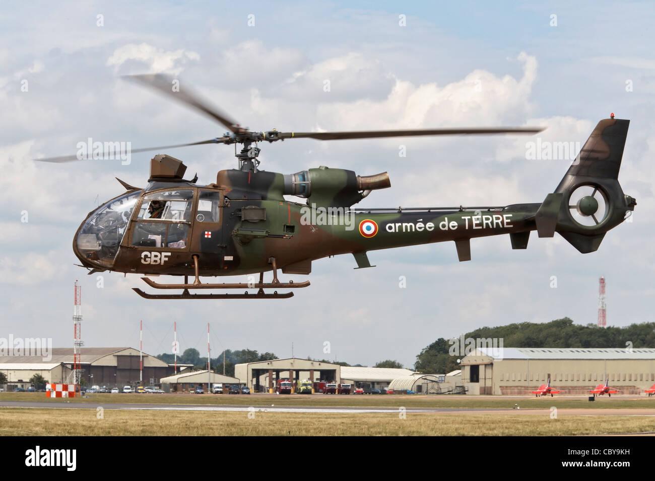 Aerospatiale SA314/2 Gazelle helicopter of the French Army Stock Photo ...