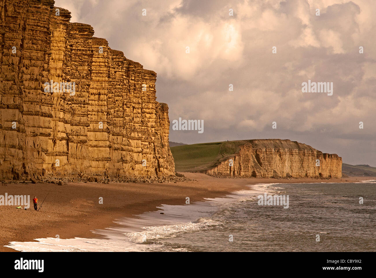 East Cliff - an impressive sandstone cliff of the Jurassic Coast at ...