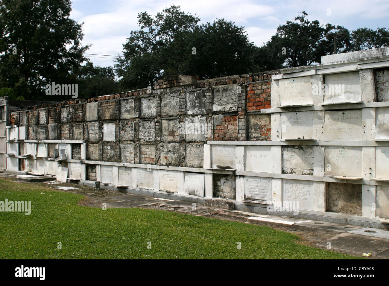 Old Wall of crypts in New Orleans' St. Louis Cemetery #3 Stock Photo ...