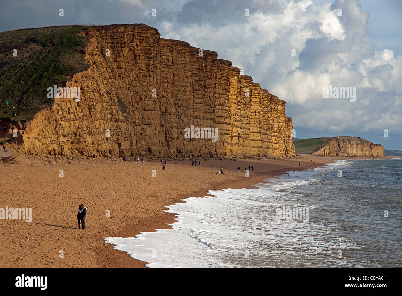 East Cliff - an impressive sandstone cliff of the Jurassic Coast at ...