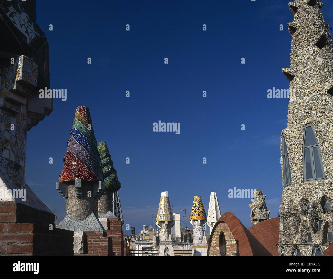 Spain. Barcelona. Guell Palace. 1885-1889. Built by Antoni Gaudi ...