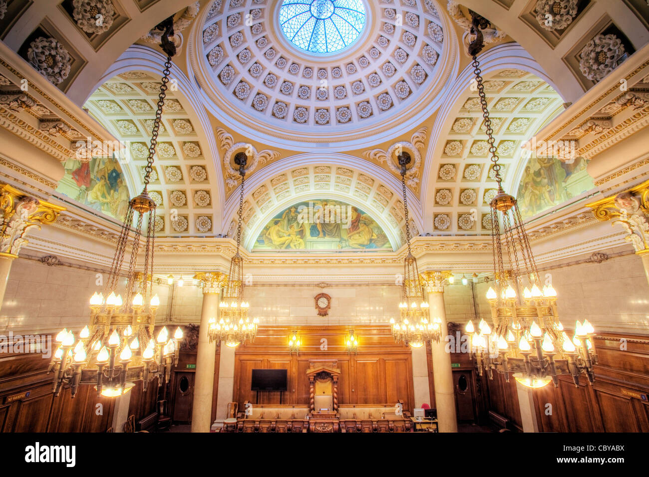 The Council Chamber in the Guildhall. Hull, East Yorkshire Stock Photo ...