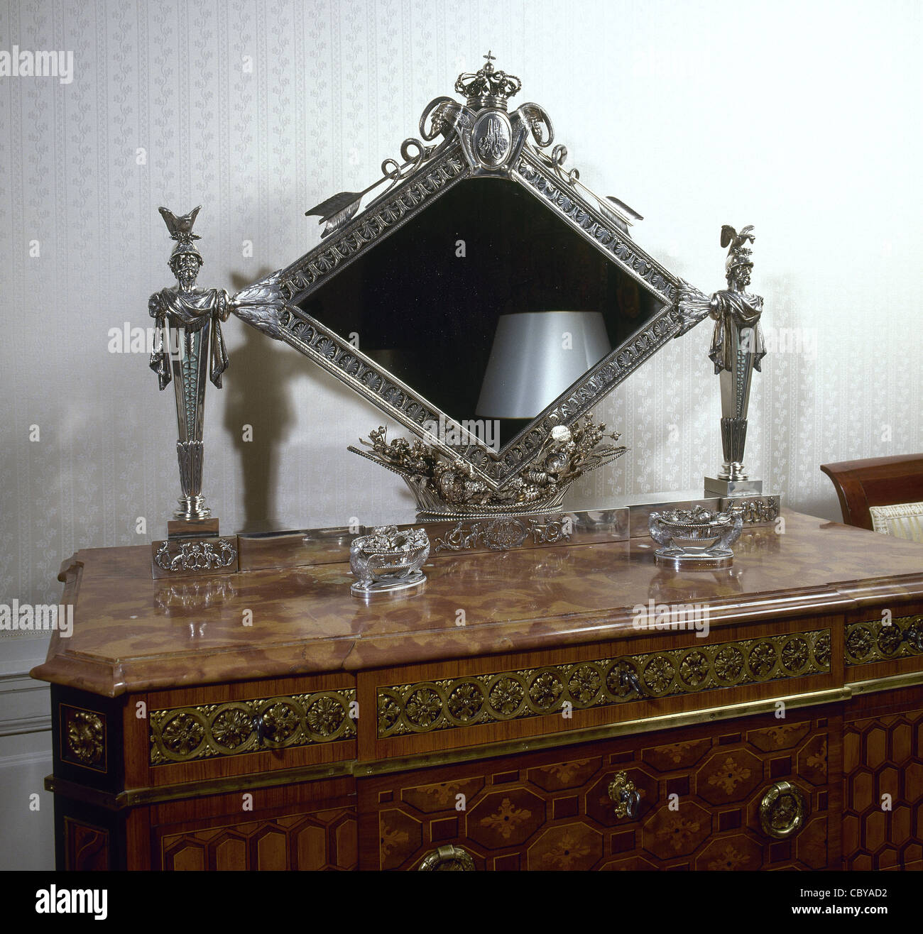 Spain. Royal Palace of El Pardo. 18th century. Dressing table Stock ...