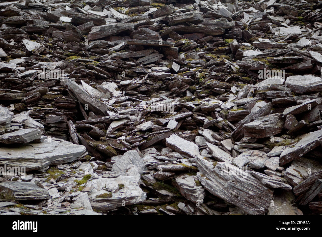 Slate in an abandoned quarry Stock Photo - Alamy