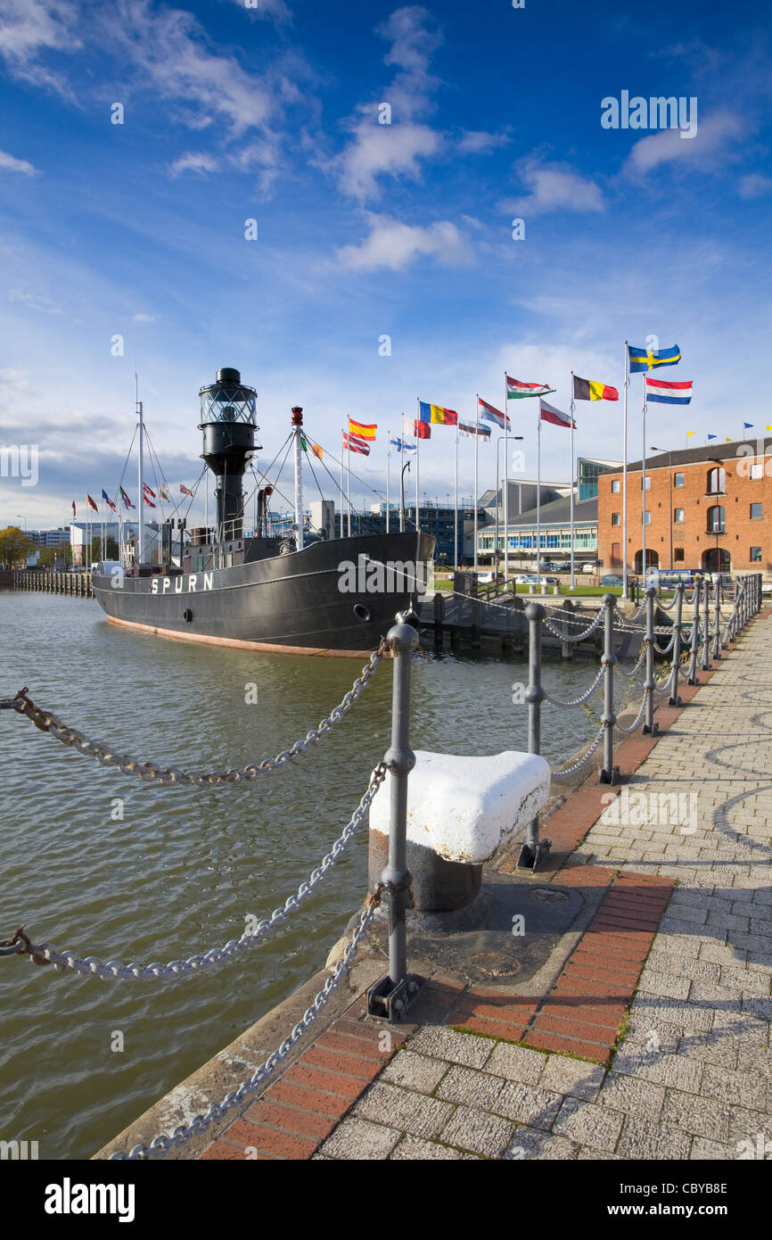 The Spurn Light Ship in Hull Marina, Hull, East Yorkshire Stock Photo ...