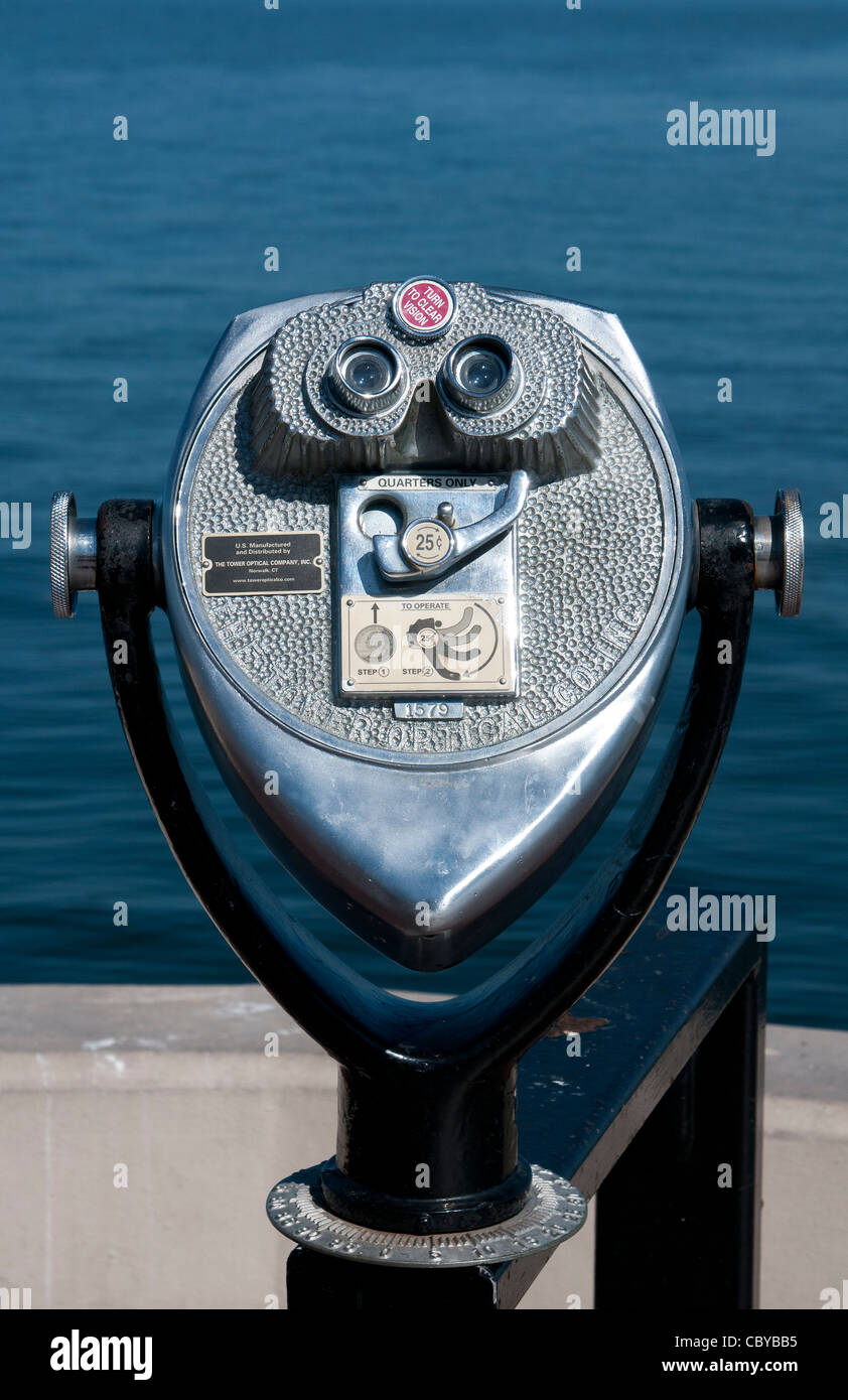 Tower optical coin operated binocular tower viewers hi-res stock ...