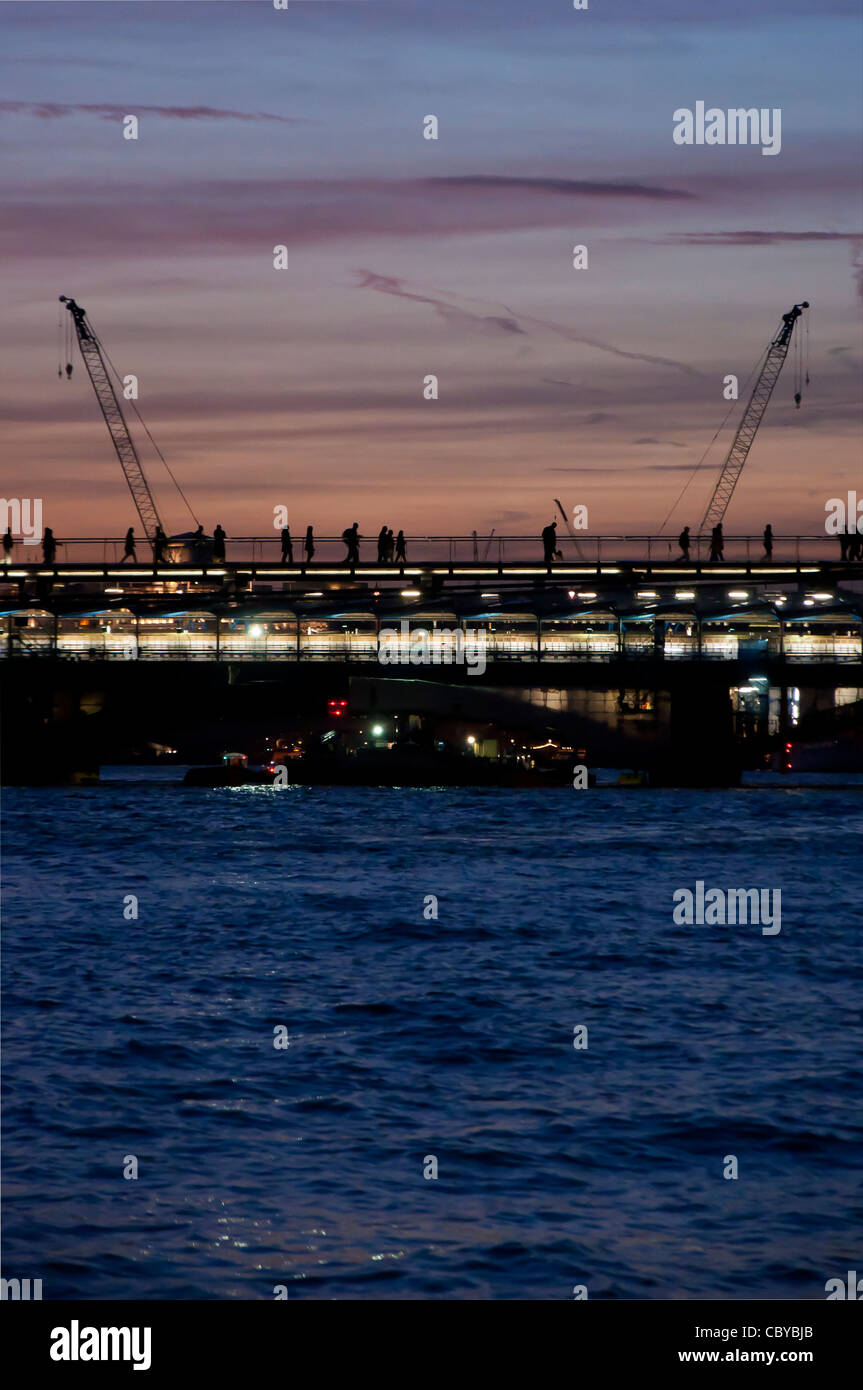 People walking over bridge hi-res stock photography and images - Alamy