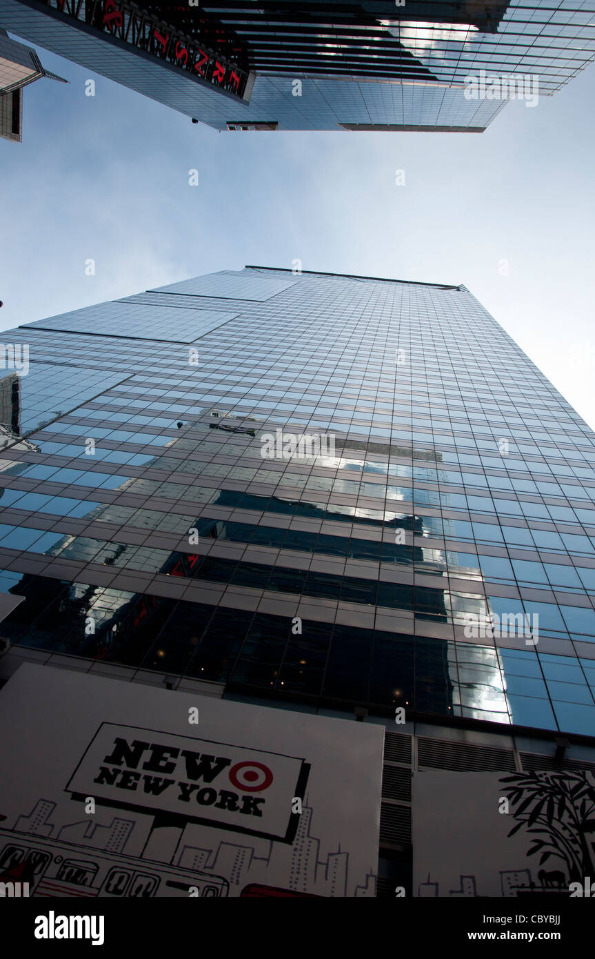 New York Sky Scrapers with Clouds Stock Photo - Alamy