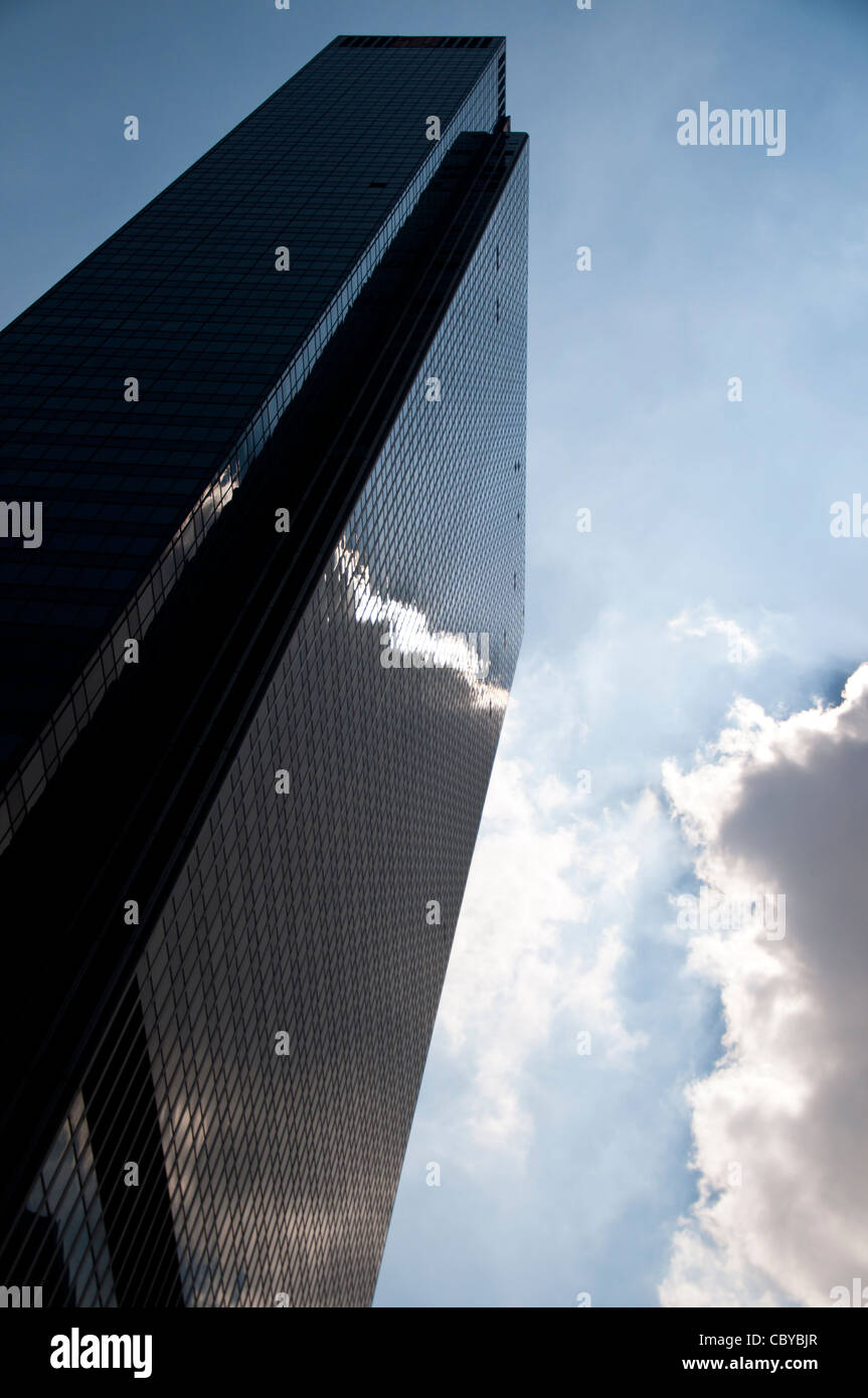 New York Sky Scraper with Clouds Stock Photo - Alamy