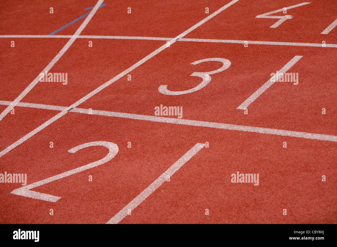 Running tracks on a sports stadium Stock Photo - Alamy