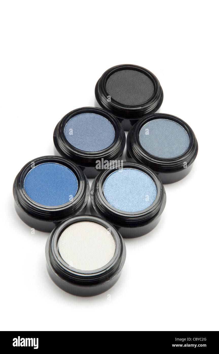 Containers of different shades of eyeshadow Stock Photo - Alamy