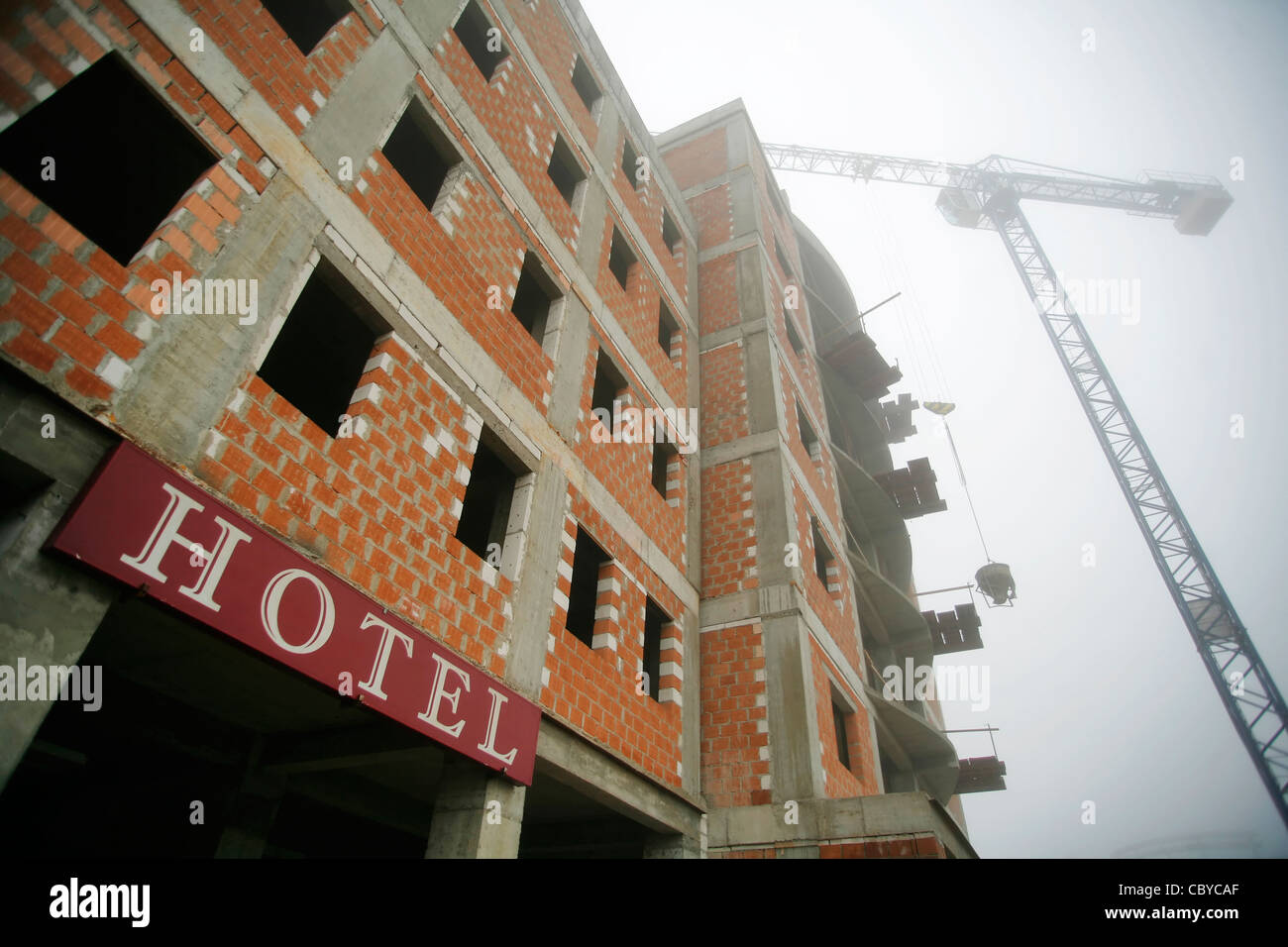 Construction site of a hotel Stock Photo - Alamy