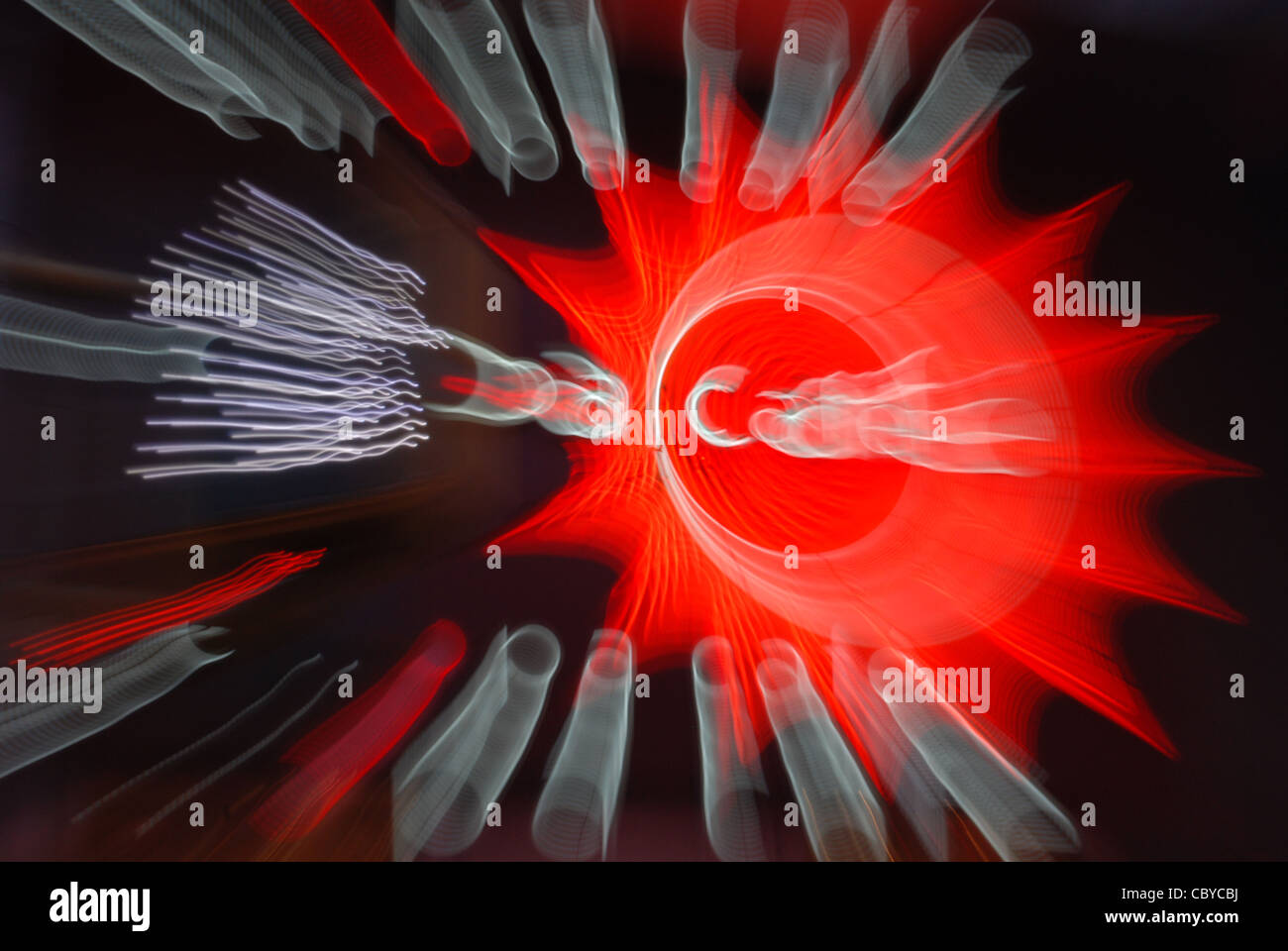 zoomed out neon sign Stock Photo - Alamy