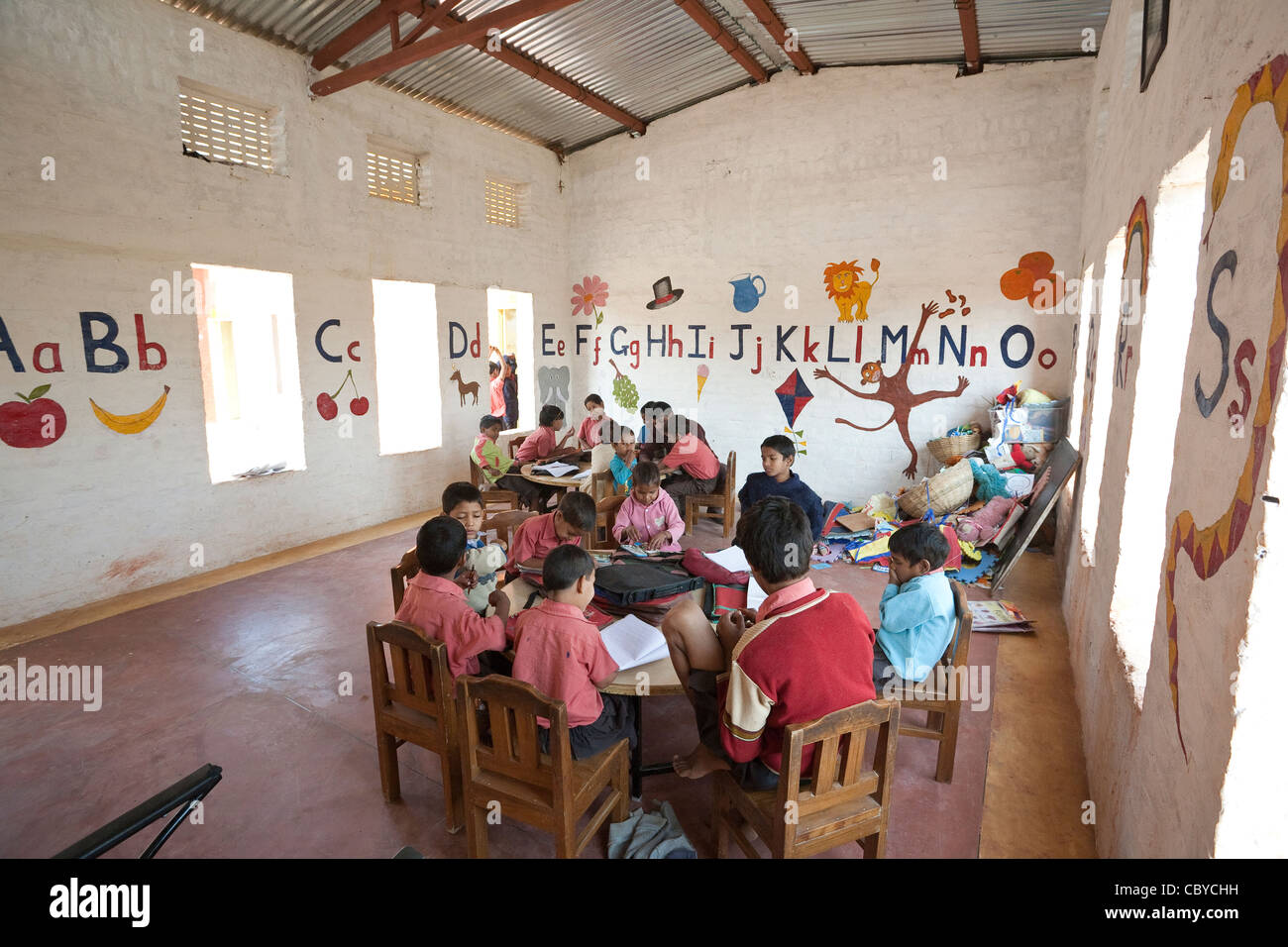 Students at the Udayan School Stock Photo - Alamy