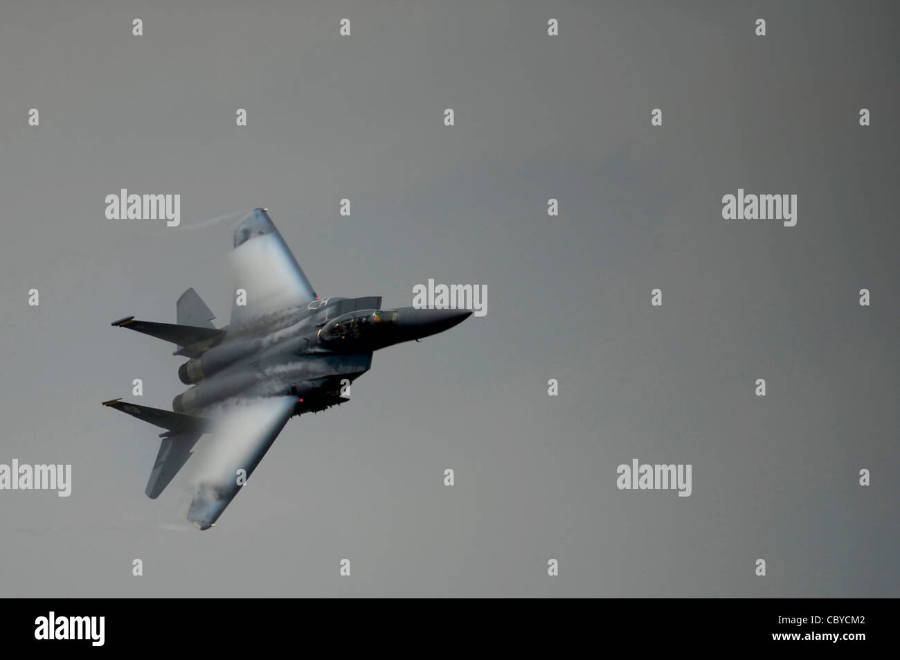 An F-15E Strike Eagle pilot demonstrates the aircraft’s maneuverability ...